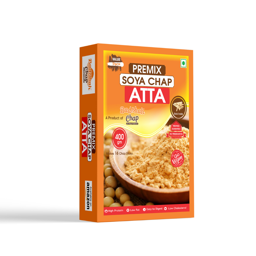 Premix Soya Chap Atta (400 gm) – badshah-chap